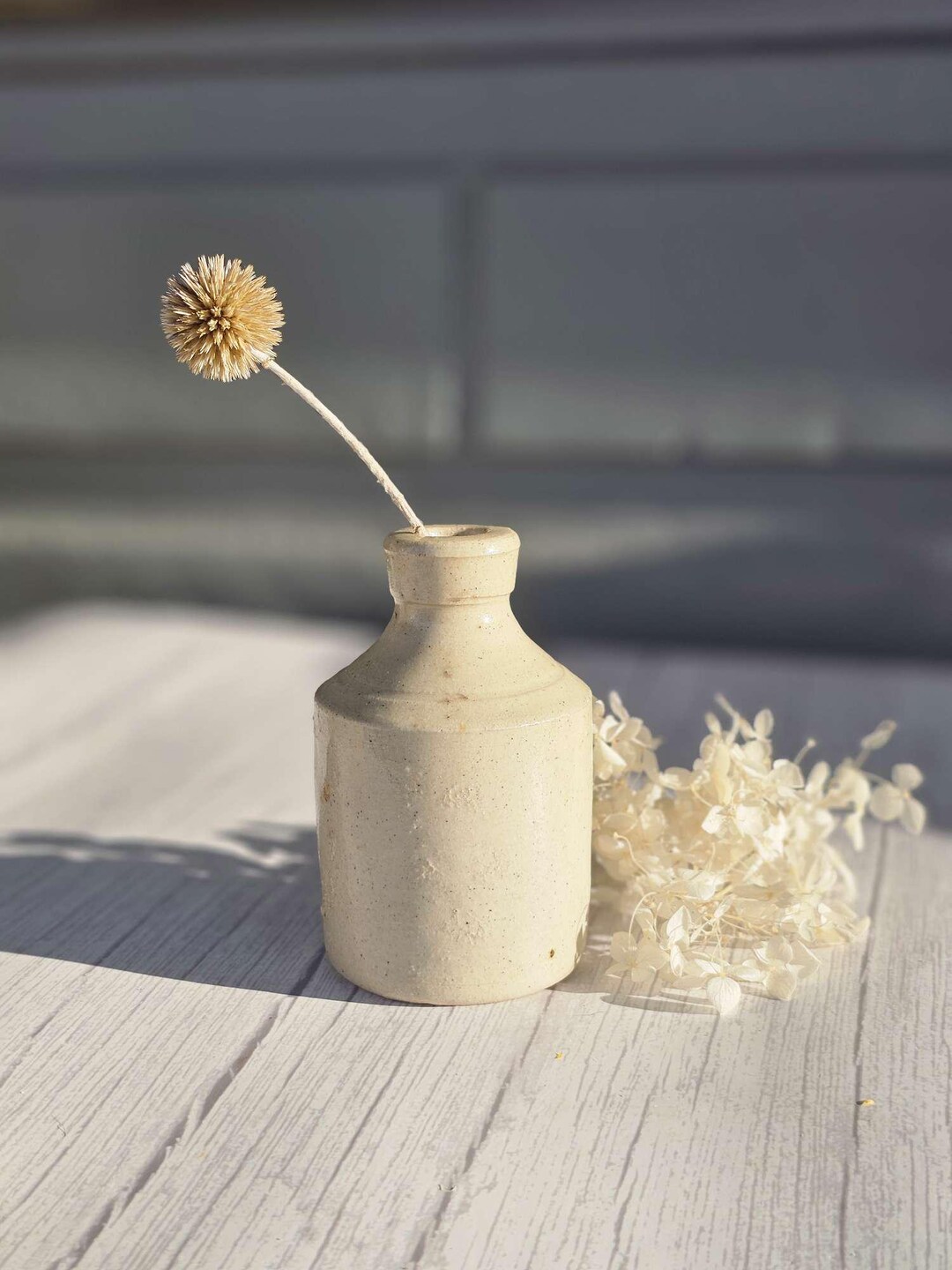 1800's Stoneware Ink Pot Vintage Ink Well Salt Glazed Ink Bottle Master ...