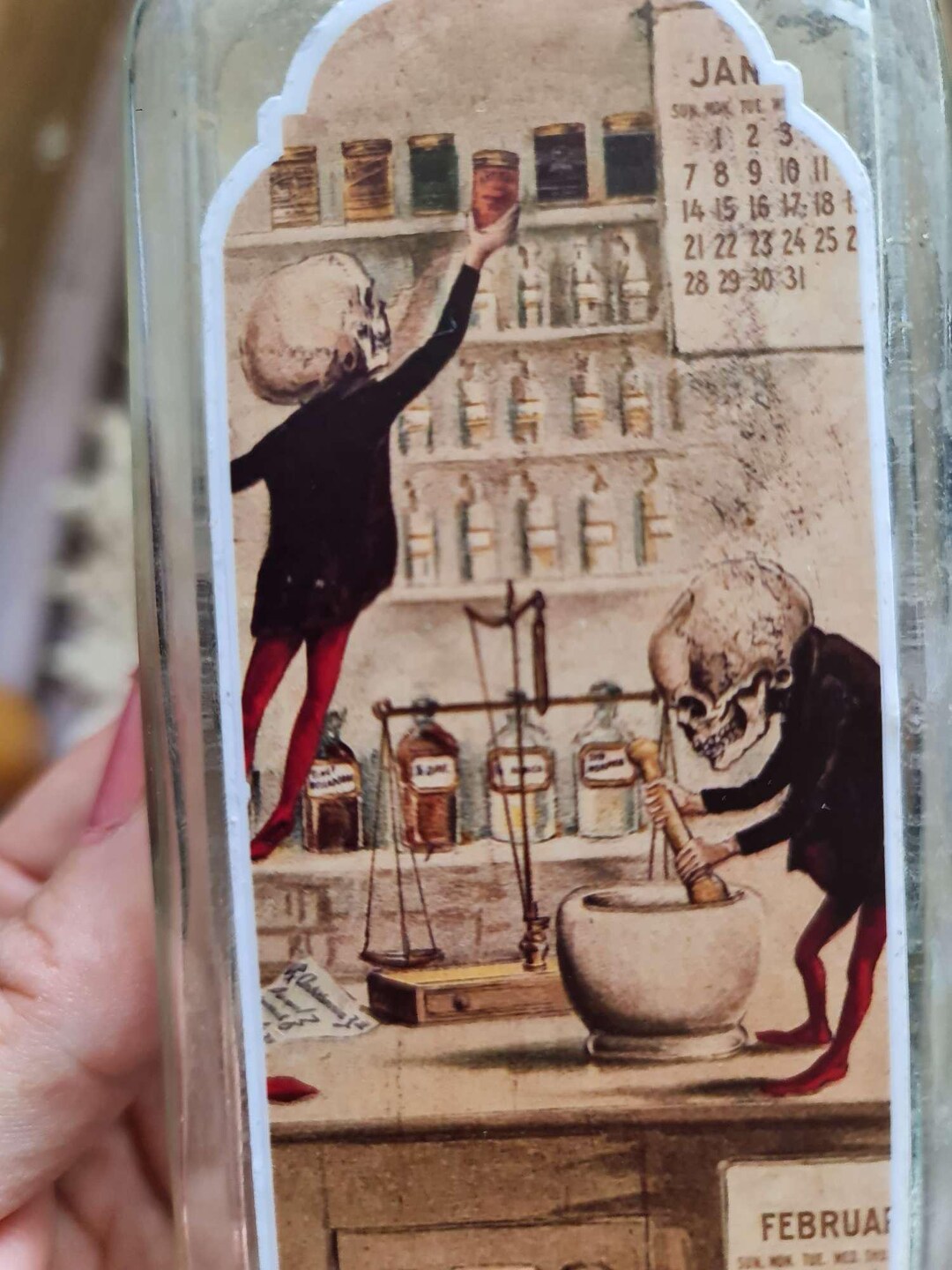 Skeleton Apothecaries! Vintage Bottle With Non- Vintage "1800s ...