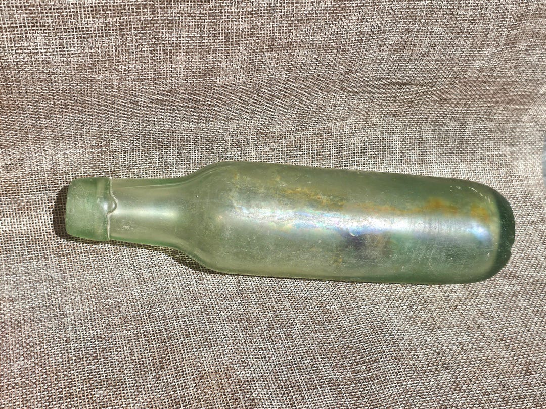 Antique Aqua Green Lamont Bottle: Dug Glass With Wooden Stopper - Etsy ...