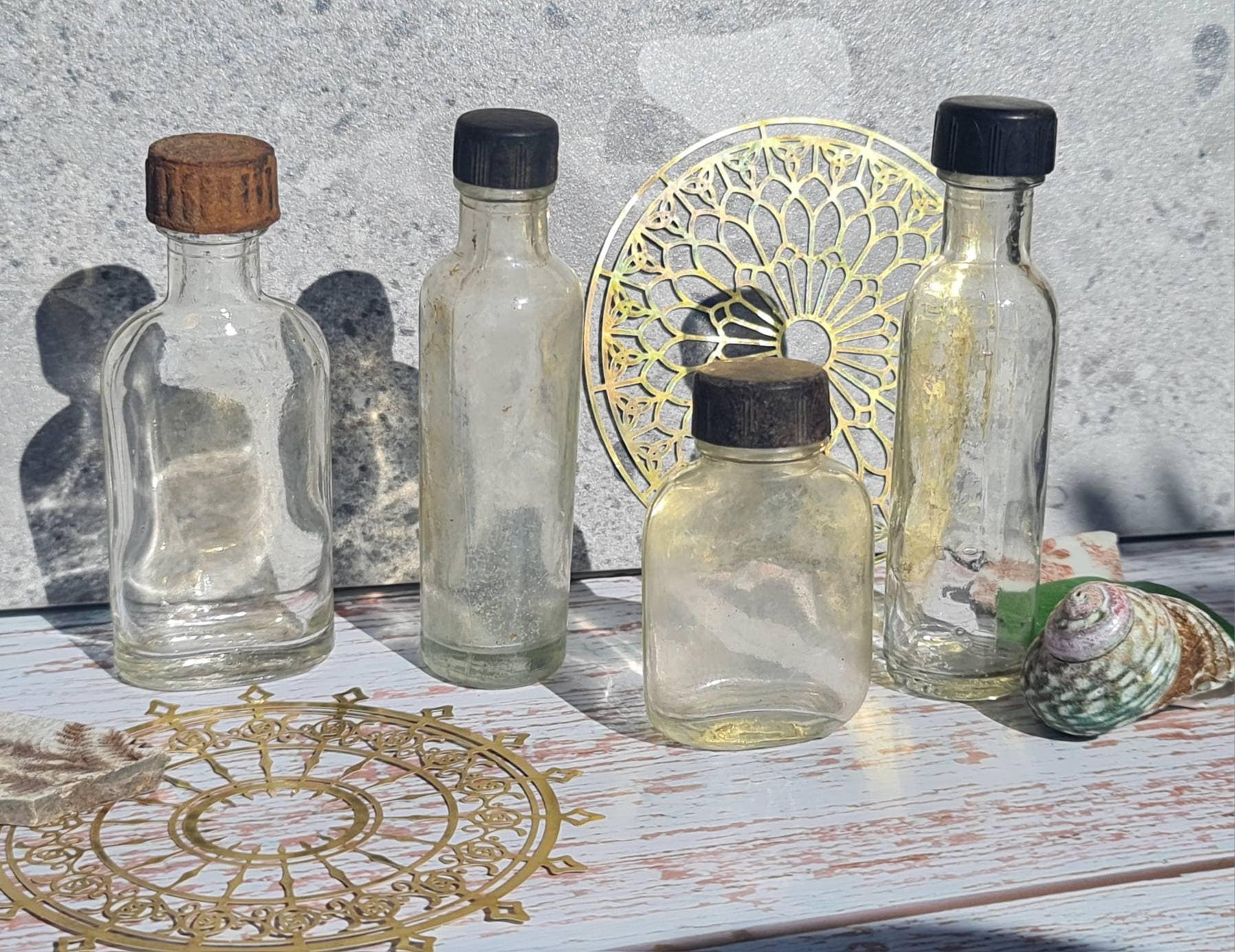 X4 Vintage Poison Bottles Set of Apothecary Bottles - Etsy
