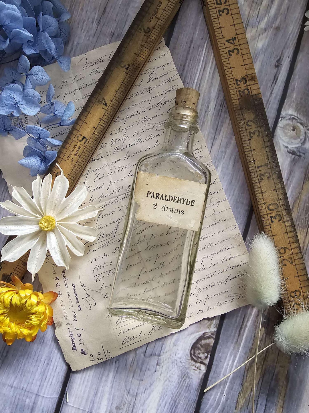 Original Label! Vintage Medicine Bottle! Paraldehyde 2 Drams Original ...