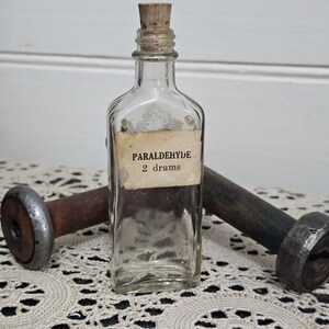 Original Label Vintage Medicine Bottle Paraldehyde 2 Drams Original ...