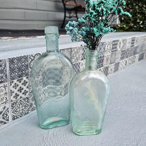 X2 FANTASTIC Antique Flask Bottles With Rustic Character! | 1800s ...