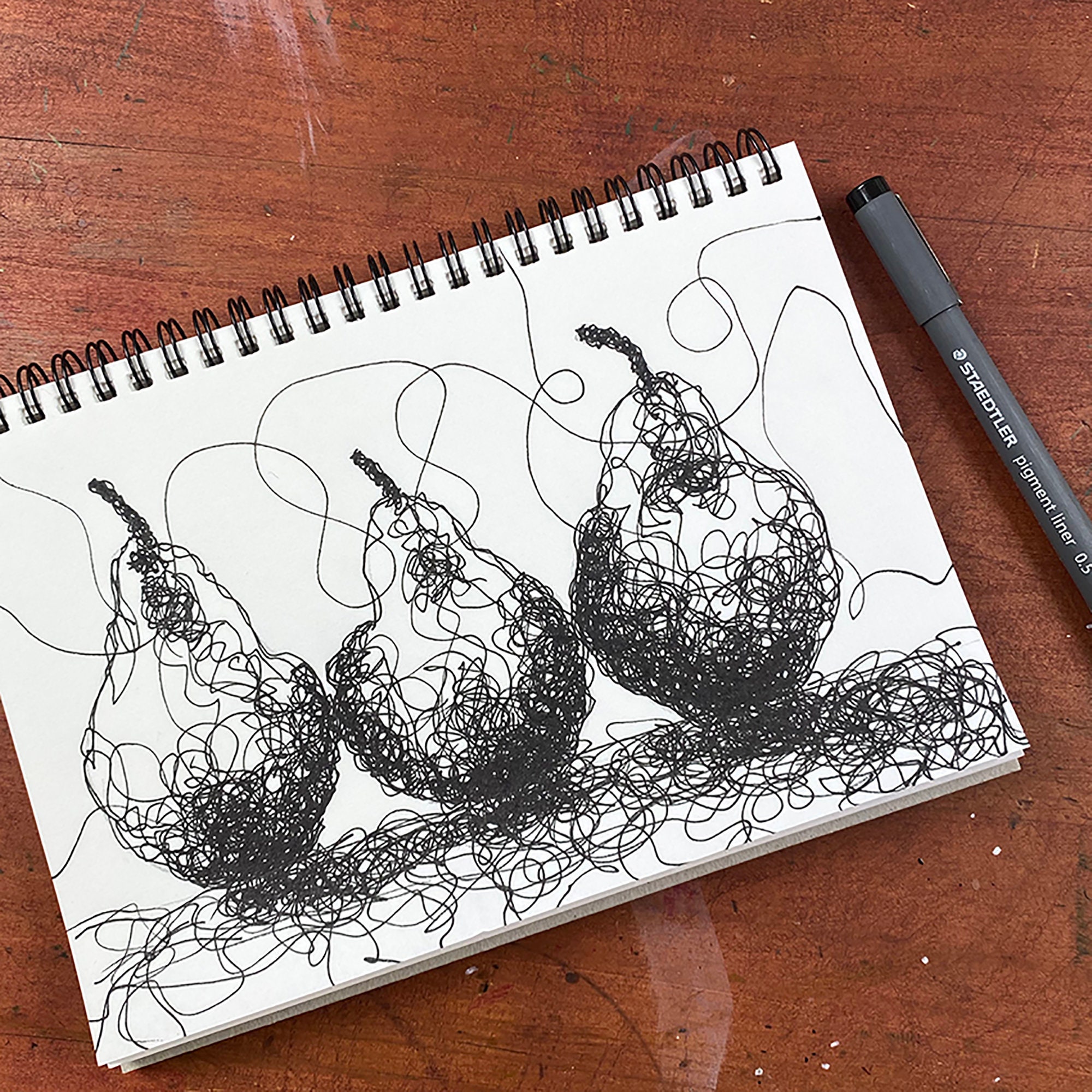 Scribble Drawing of Pears Still Life | Digital Art Lesson Plan ...