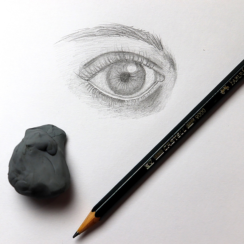 Realistic Drawing of Human Eye | Digital Art Lesson Plan | Downloadable ...