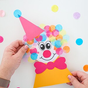 Clown Printable / Female Clown / Craft With Kids - Etsy