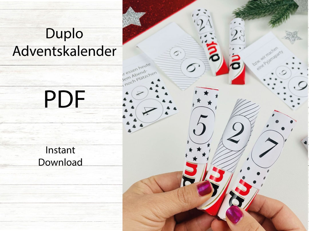 Duplo Adventskalender Download / pdf / Zum selbst beschriften - Etsy.de