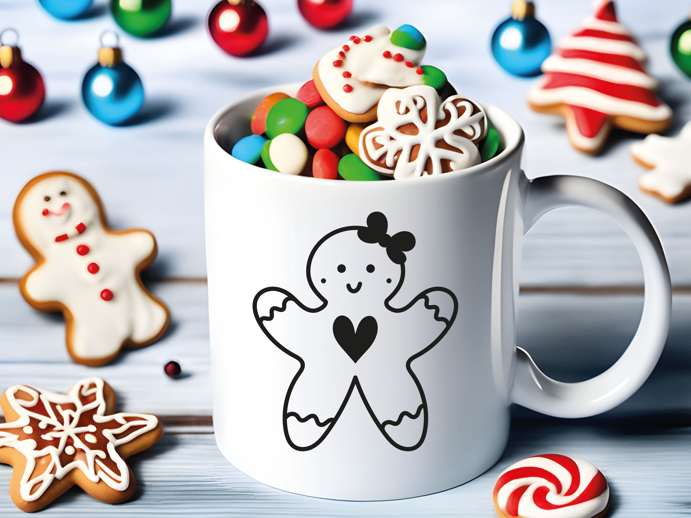 Gingerbread Man Svg Cutting File / Dxf Png Pdf Download / Gingerbread ...