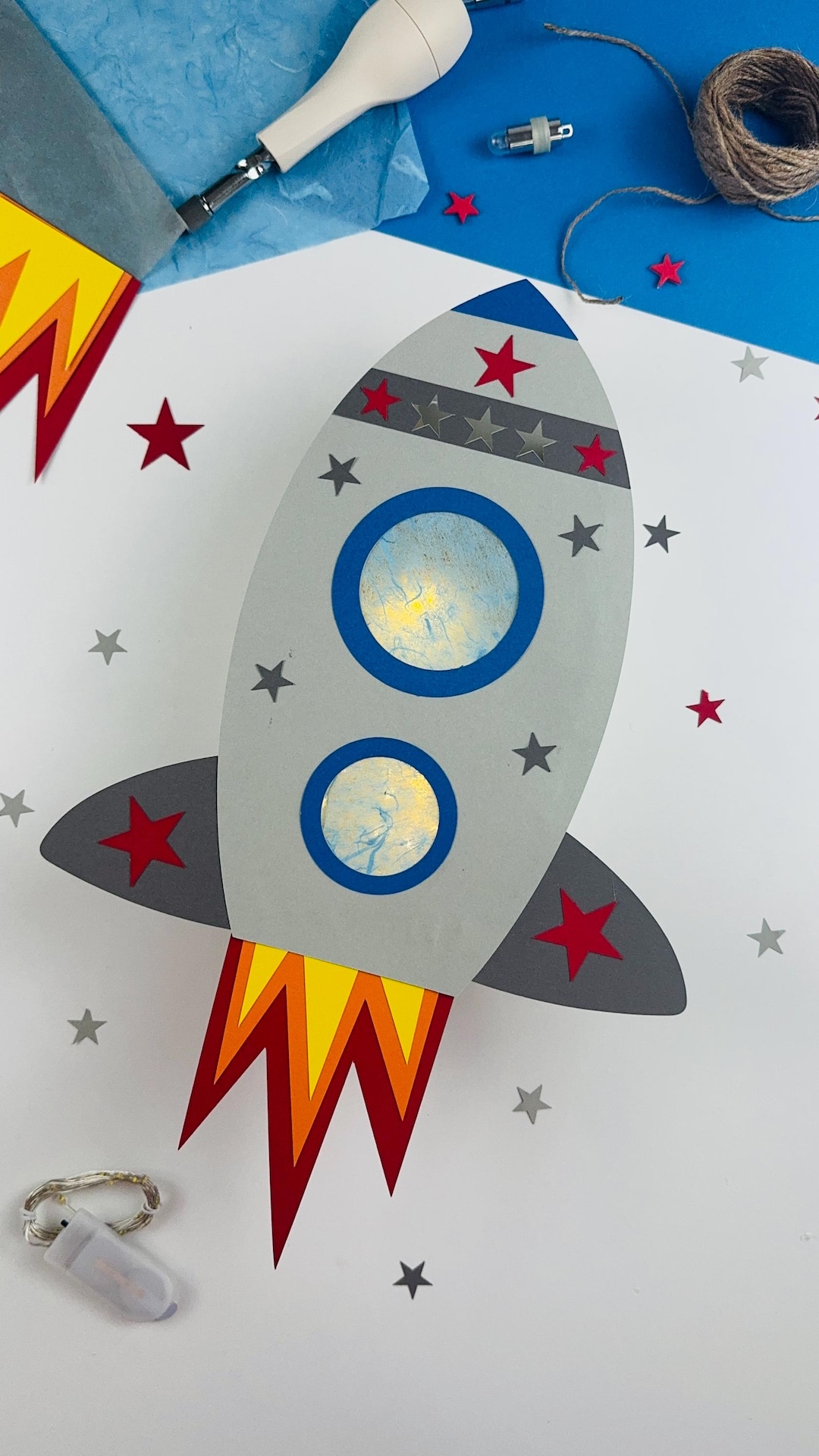 Rocket Lantern Craft Template / PDF SVG DXF Plotter File Lantern St ...