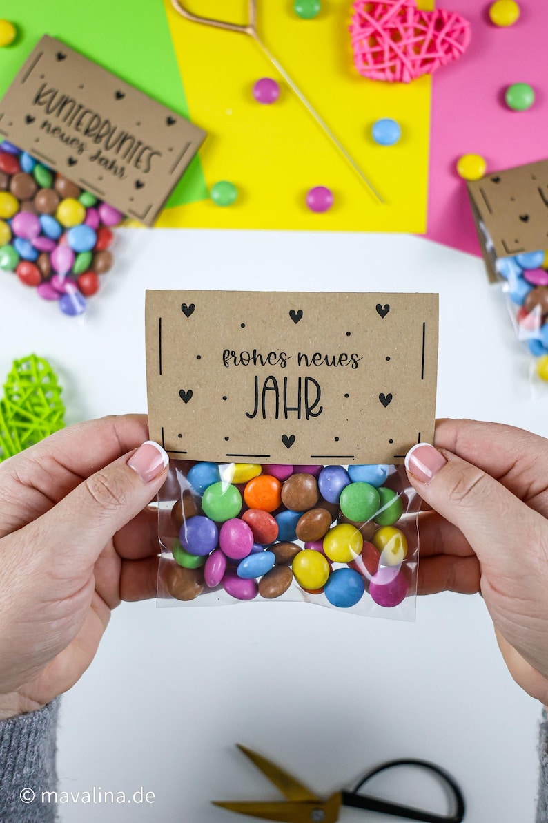 Banderole New Year's Eve Smarties / New Year's Eve Craft Template ...