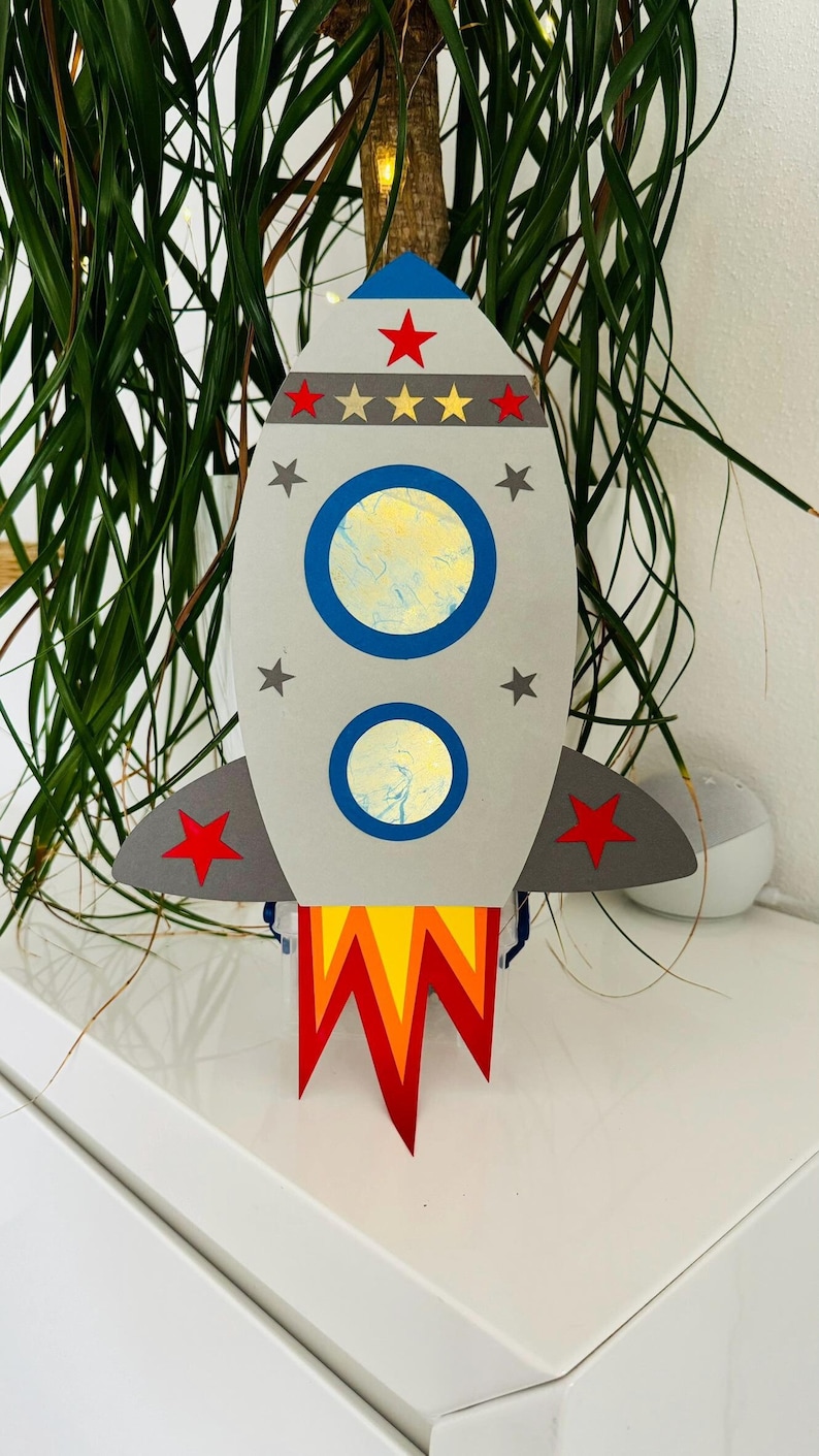 Rocket Lantern Craft Template / PDF SVG DXF Plotter File Lantern St ...