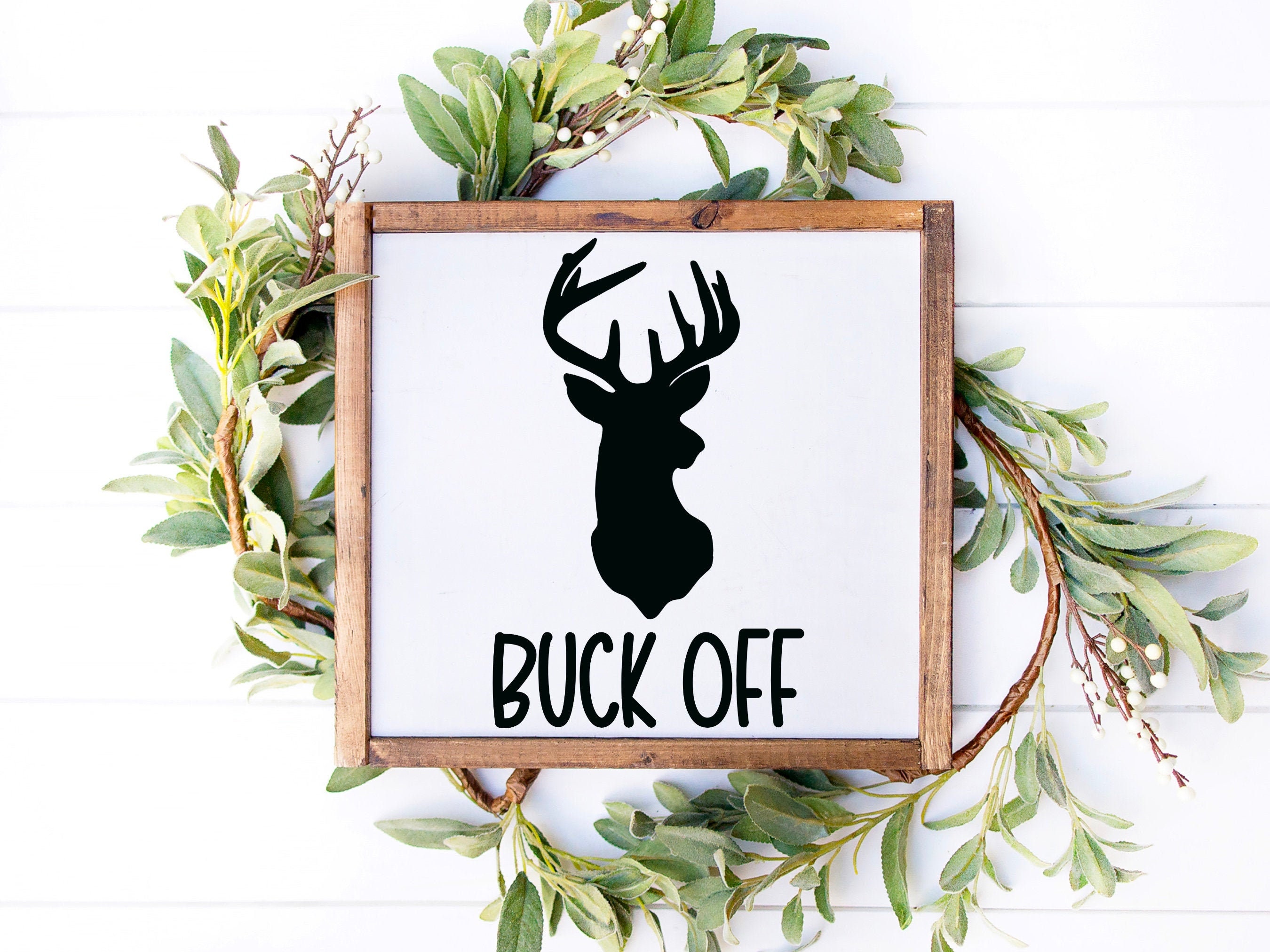 Buck Off Vinyl Decal Decal Only OR with Wood Sign | Etsy