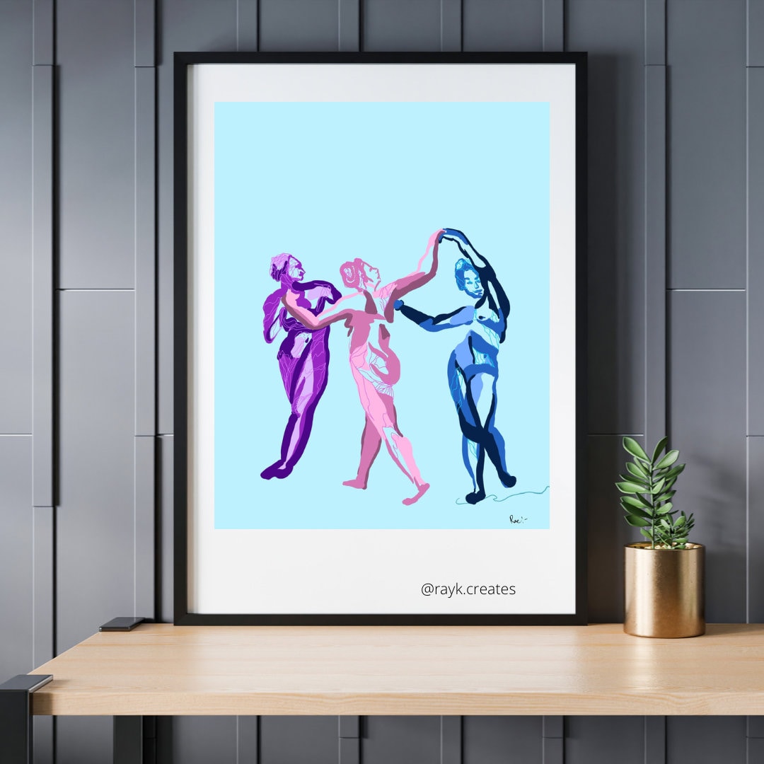 Moon Dance (inspired by Italian Renaissance Painting) - Etsy