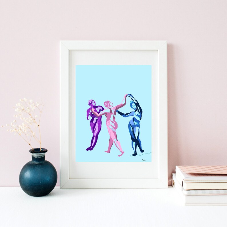 Moon Dance (inspired by Italian Renaissance Painting) - Etsy