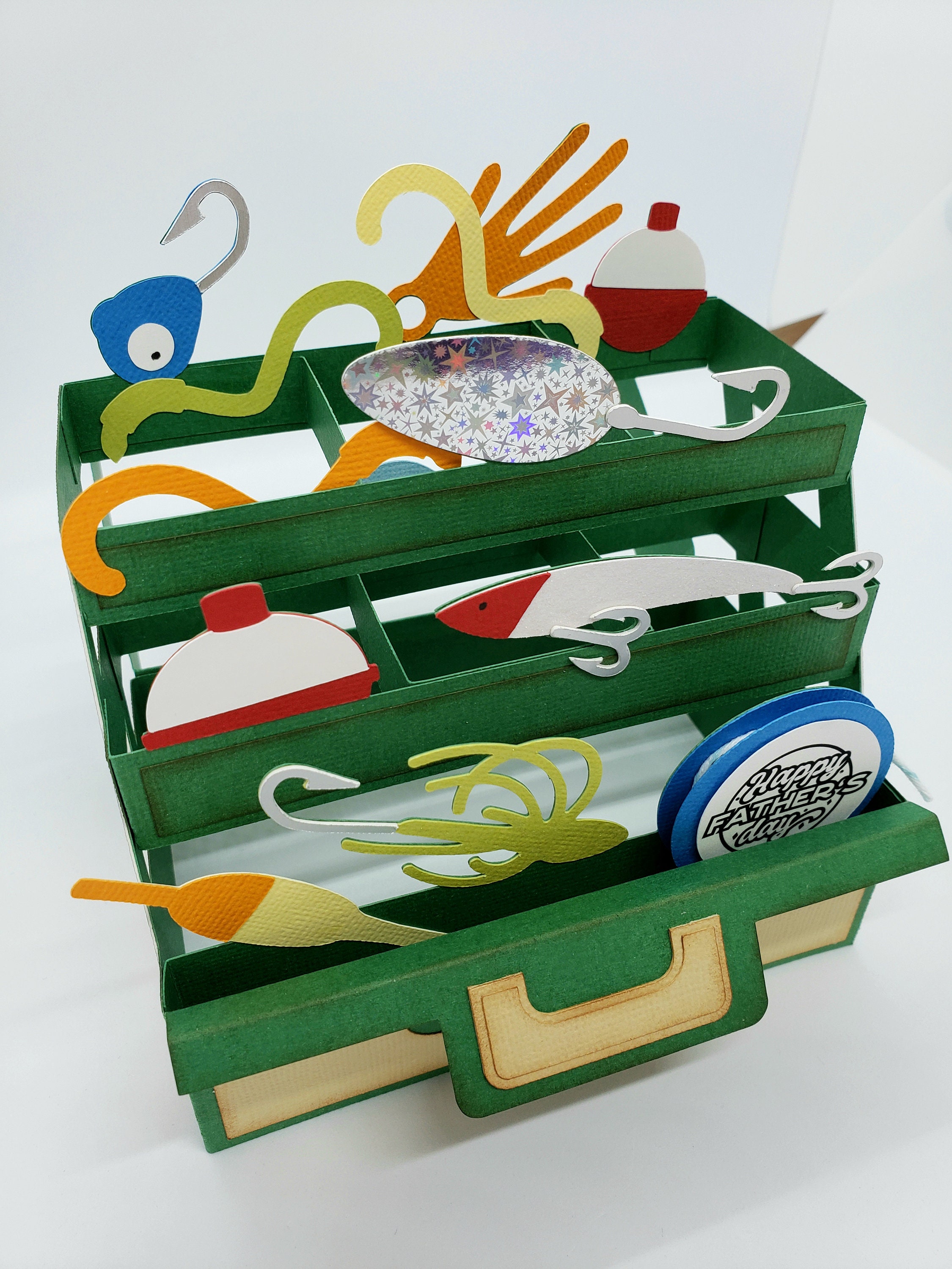 Tackle Box Card Box Card Fisherman Card Father's Day - Etsy