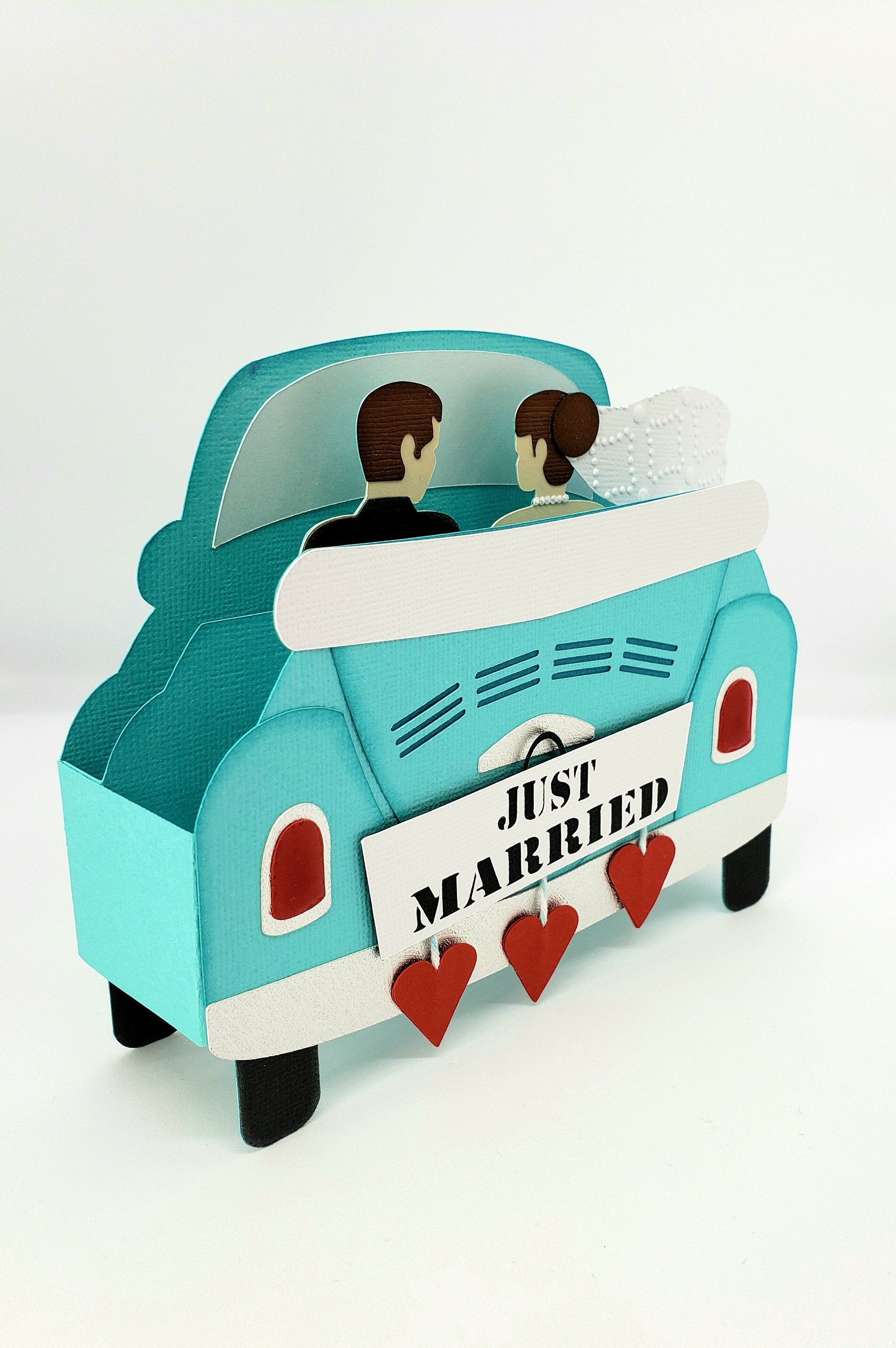 Wedding Box Card, Just Married, Bride and Groom, Newlyweds - Etsy