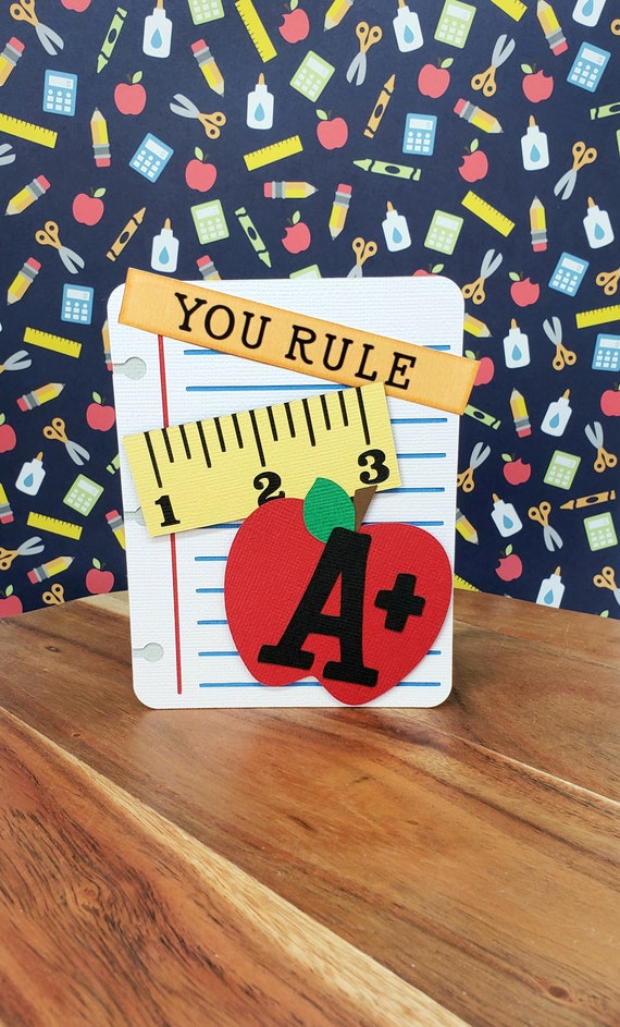 You Rule Easel Card Teacher Appreciation Card - Etsy