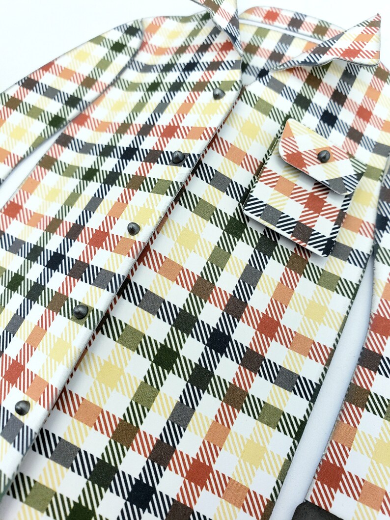 Flannel Shirt Card Father's Day Card Birthday Card - Etsy