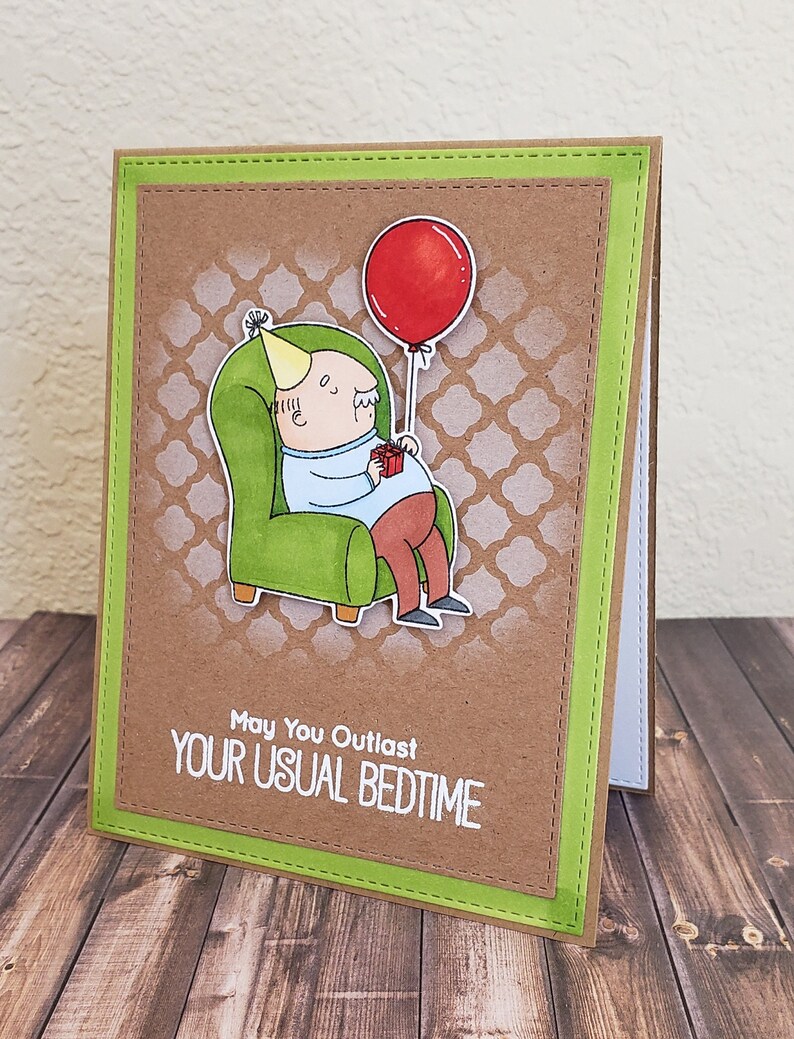 Partied Out Birthday Card, Over the Hill Card, Funny Old Man Card - Etsy