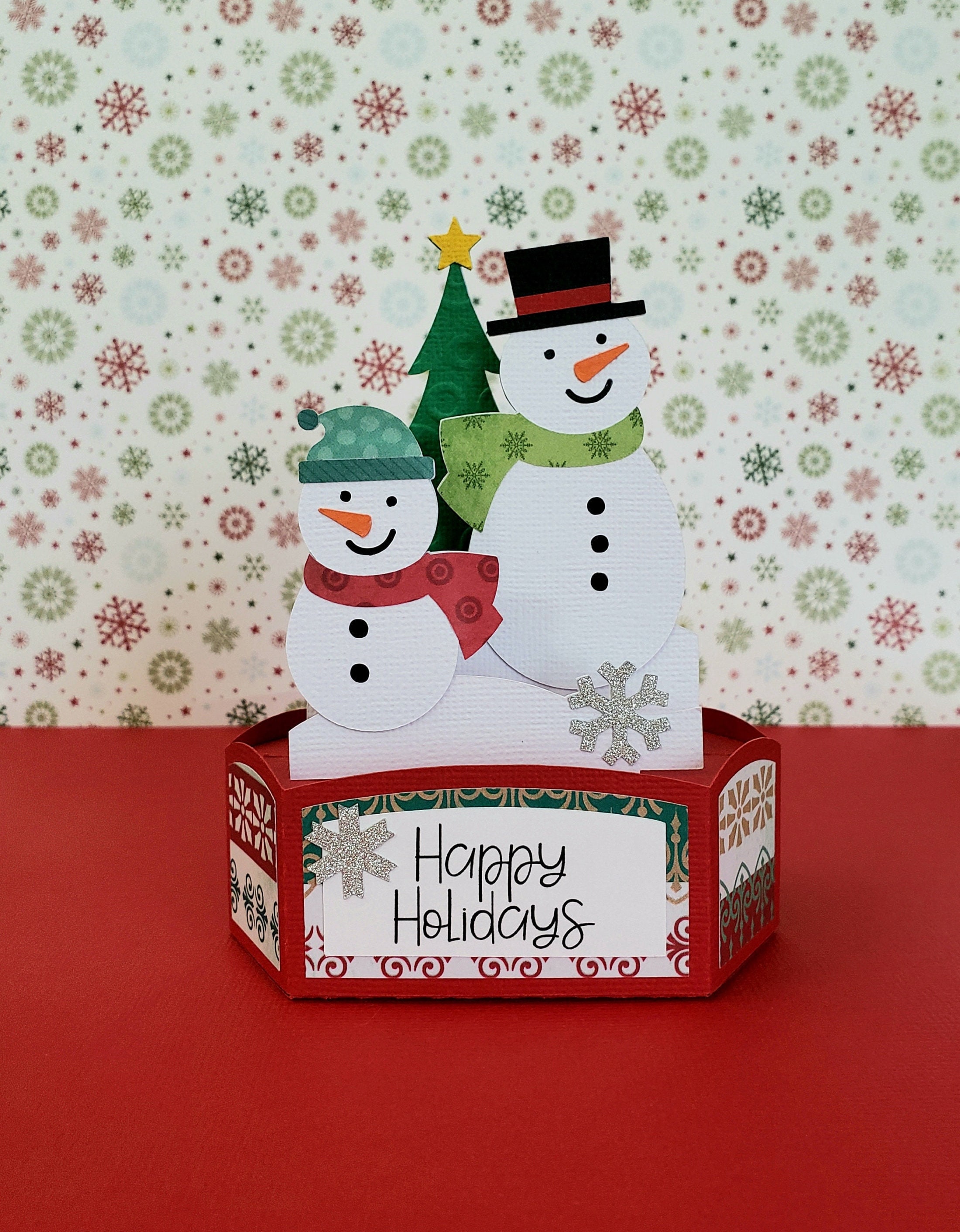 Snowman Pop up Card Interactive Christmas Card - Etsy