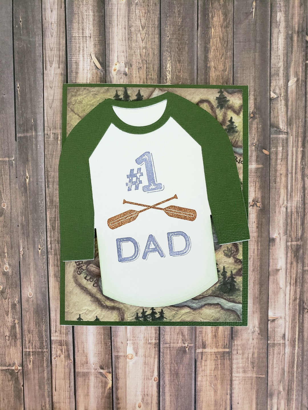 T-shirt Card #1 Dad, Father's Day Card, Birthday Card - Etsy