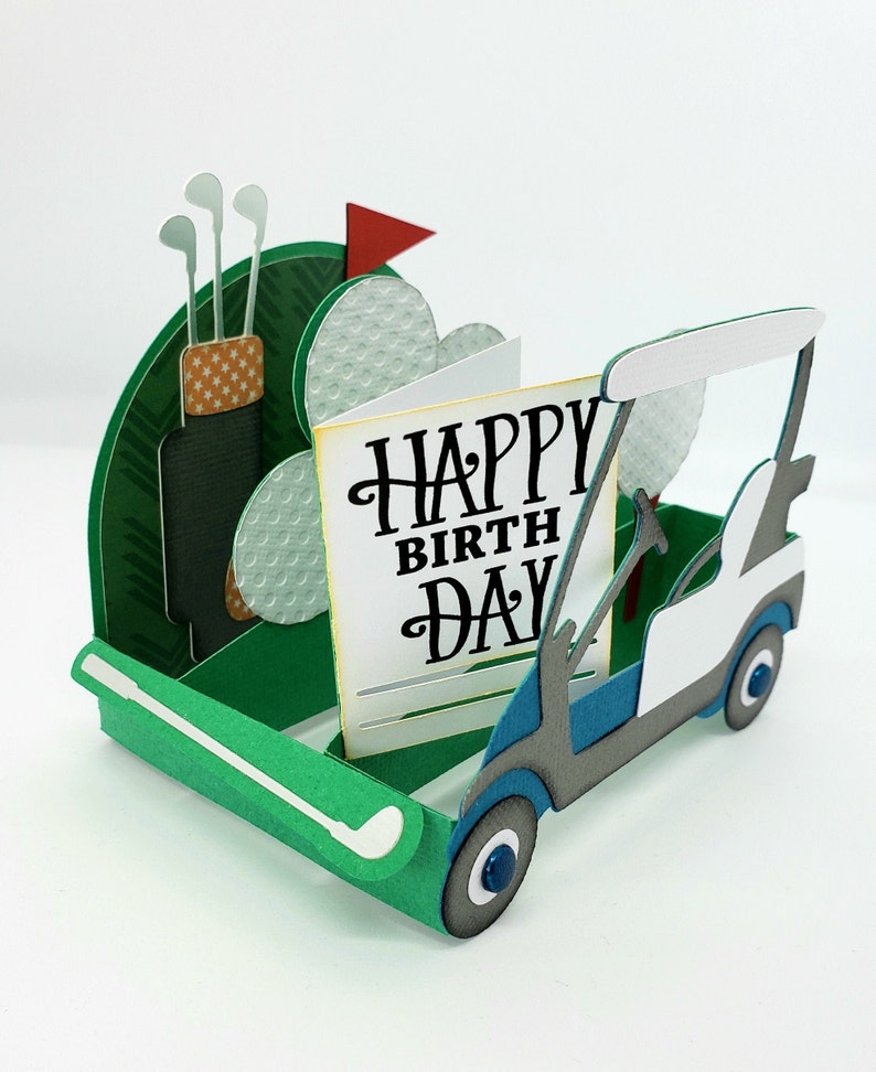 Golf Cart Box Card Father's Day Card Birthday Card - Etsy
