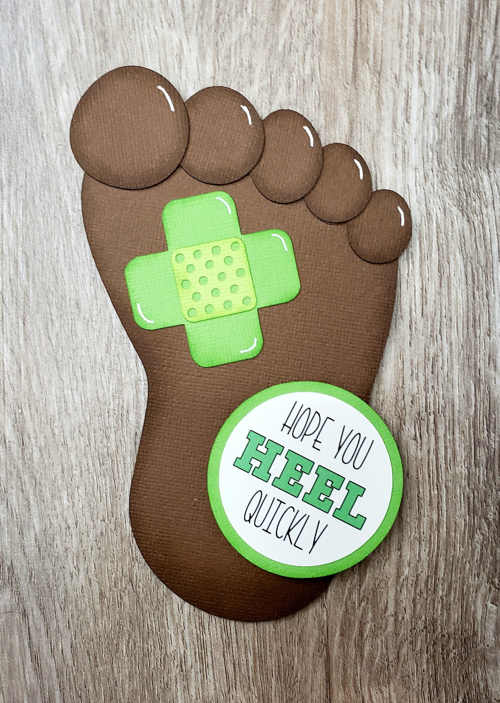 Heel Quickly Get Well Card, Foot Card - Etsy
