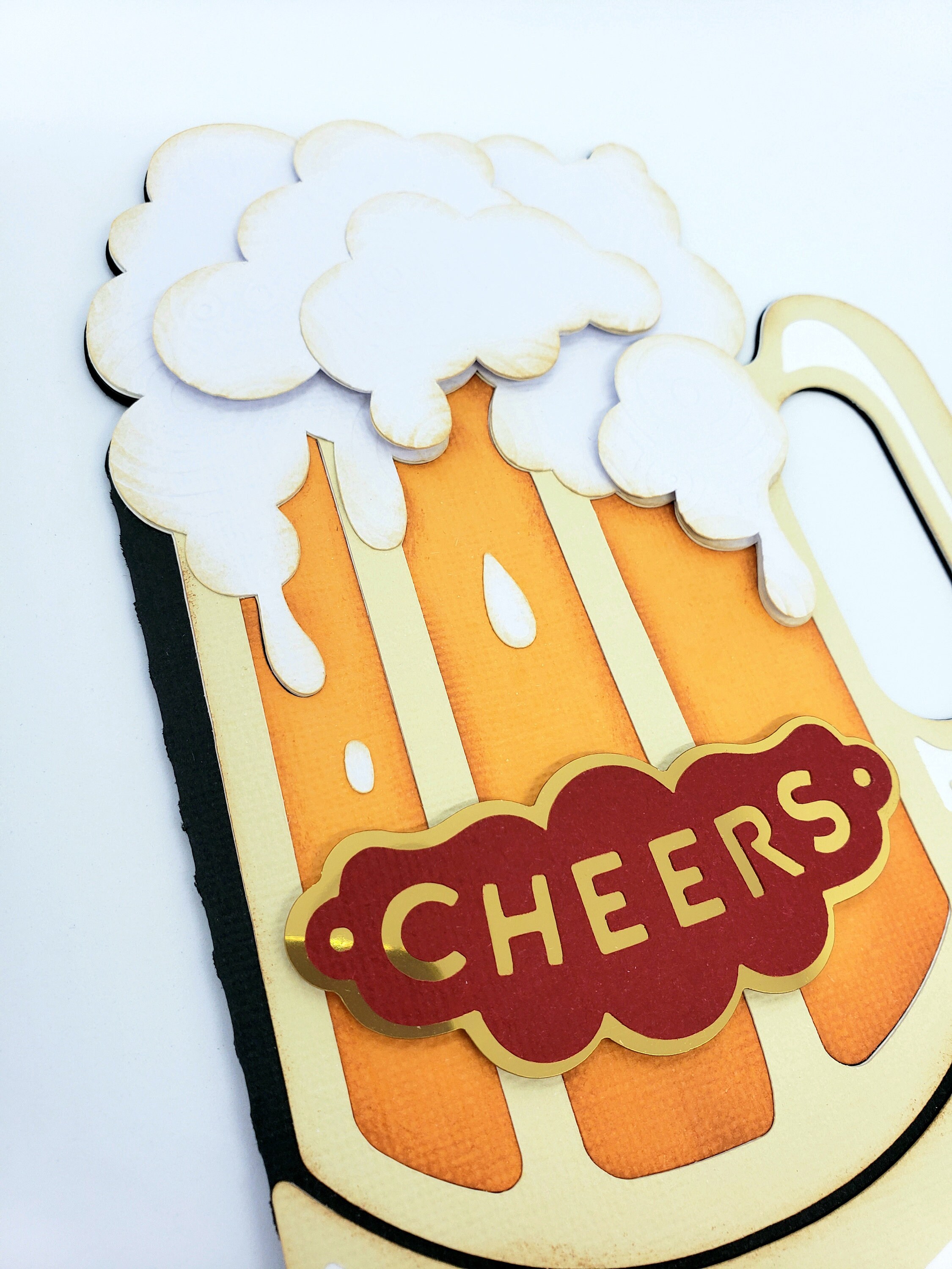 Beer mug Card birthday beer Father's Day card cheers | Etsy