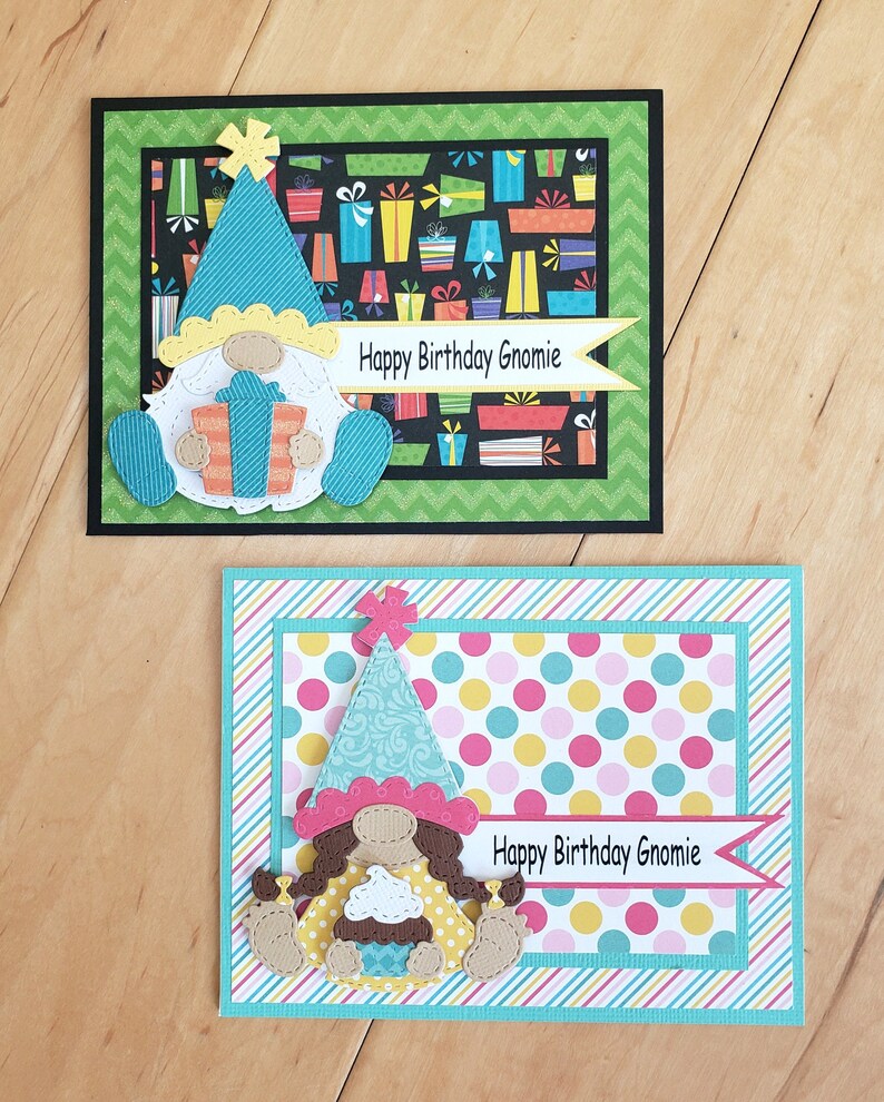 Happy Birthday Gnomie Card Gnome Birthday Card - Etsy