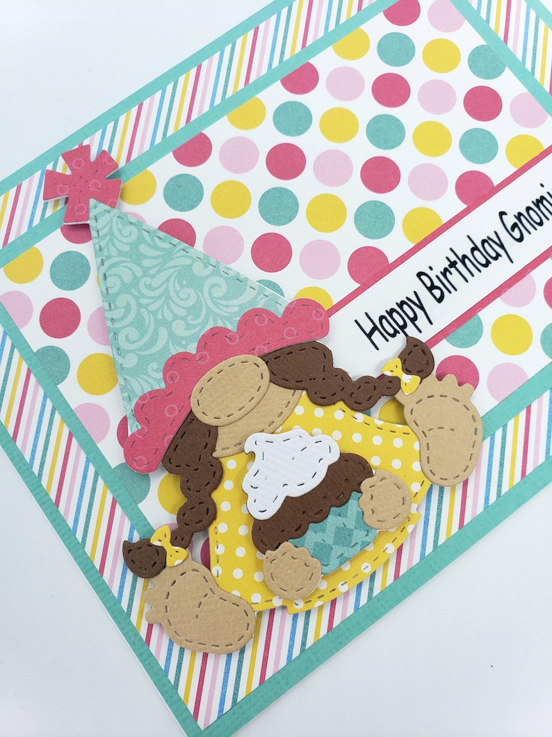 Happy Birthday Gnomie Card Gnome Birthday Card - Etsy