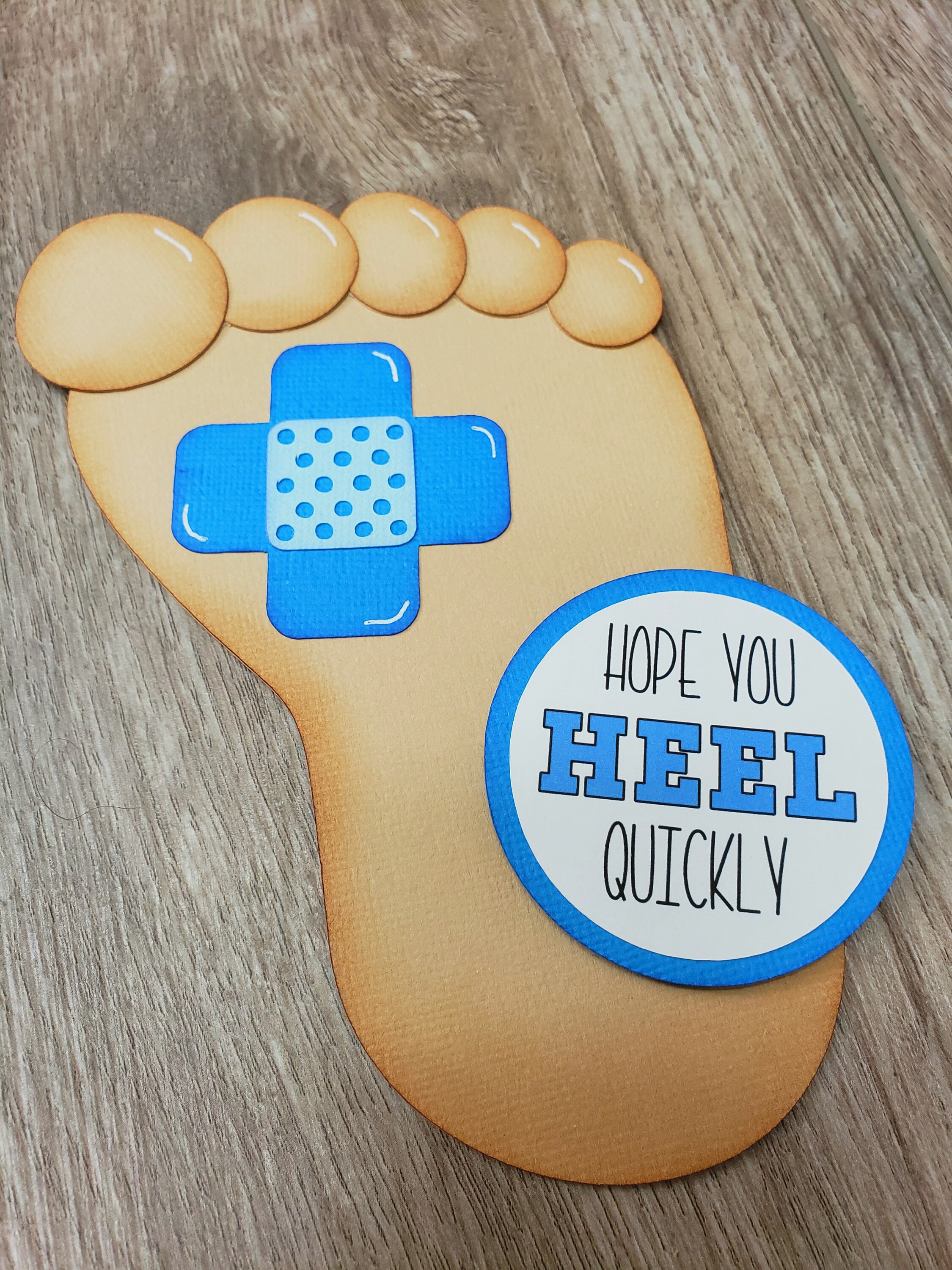 Heel Quickly Get Well Card, Foot Card - Etsy