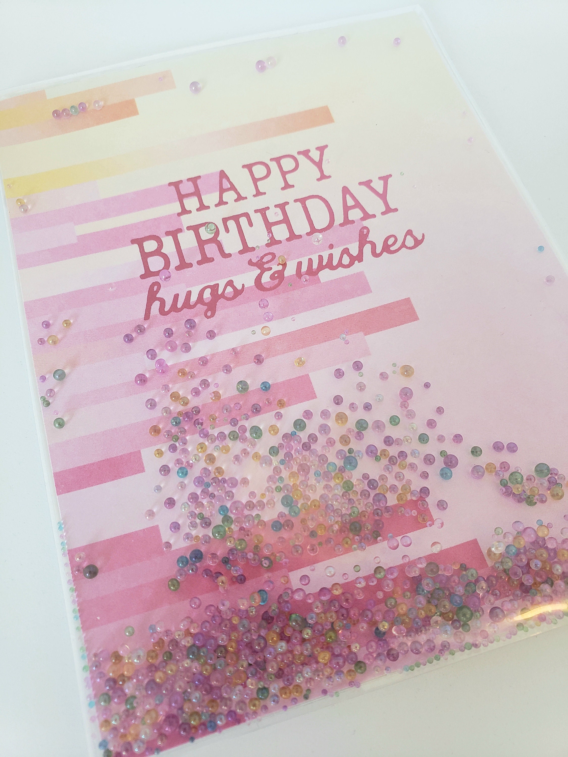 Birthday Shaker Card Happy Birthday Full Front Shaker Card - Etsy