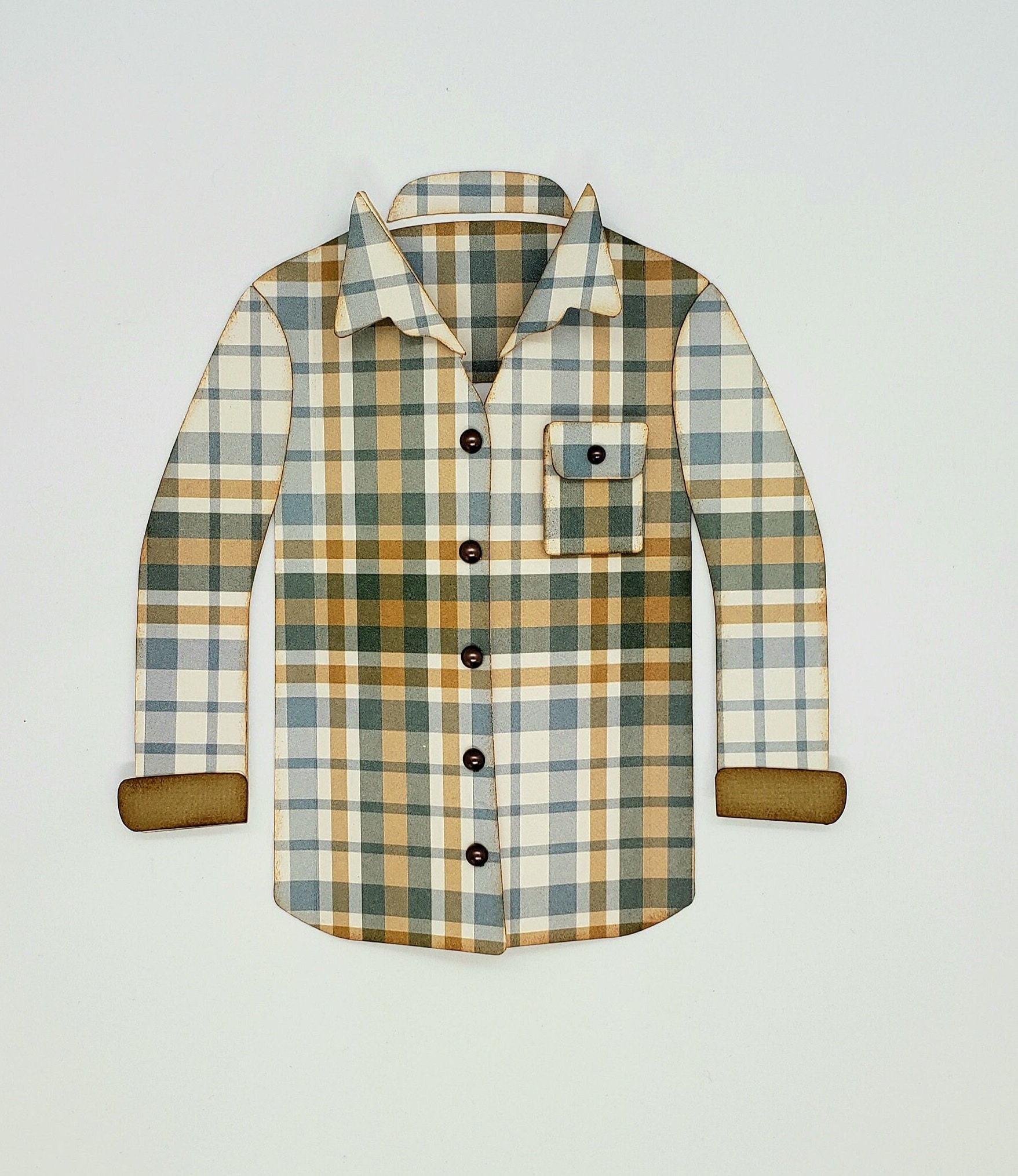 Flannel Shirt Card Father's Day card birthday card | Etsy