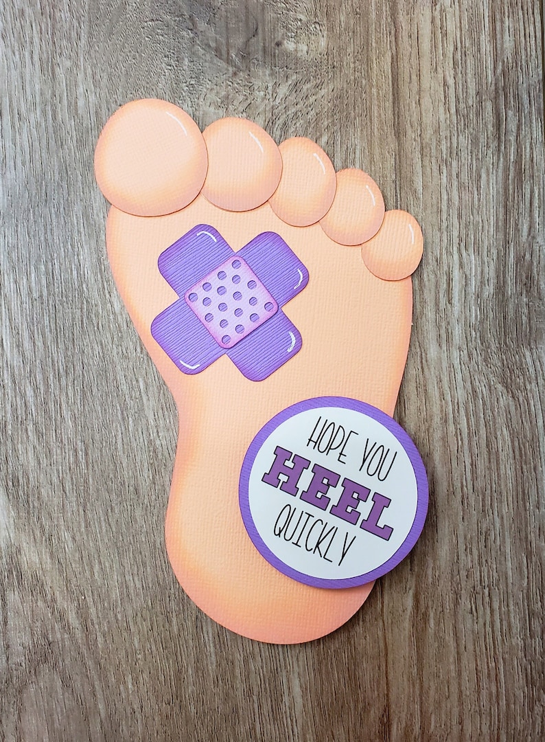Heel Quickly Get Well Card, Foot Card - Etsy