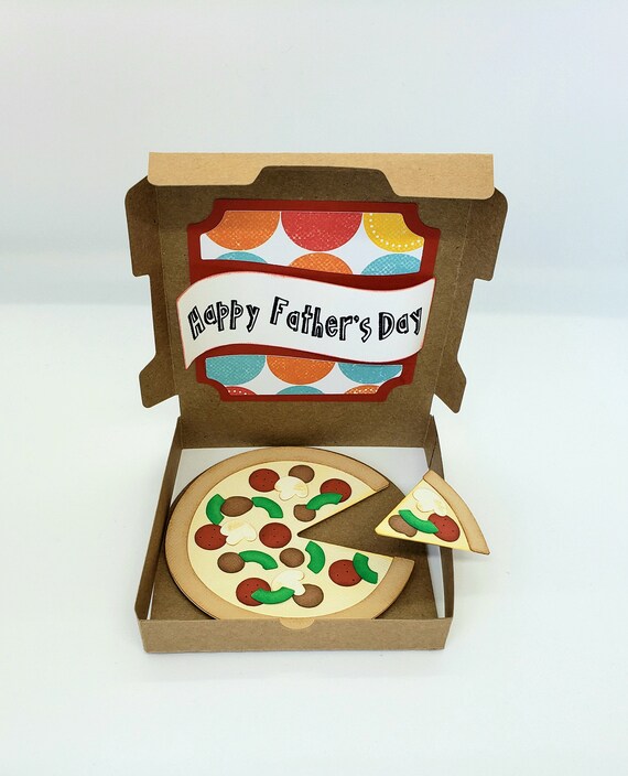 Pizza Box Card Birthday Card Father's Day card thank | Etsy