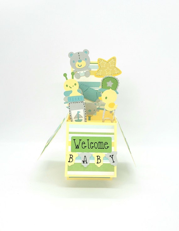 Baby Boy Box Card Baby Shower Card - Etsy