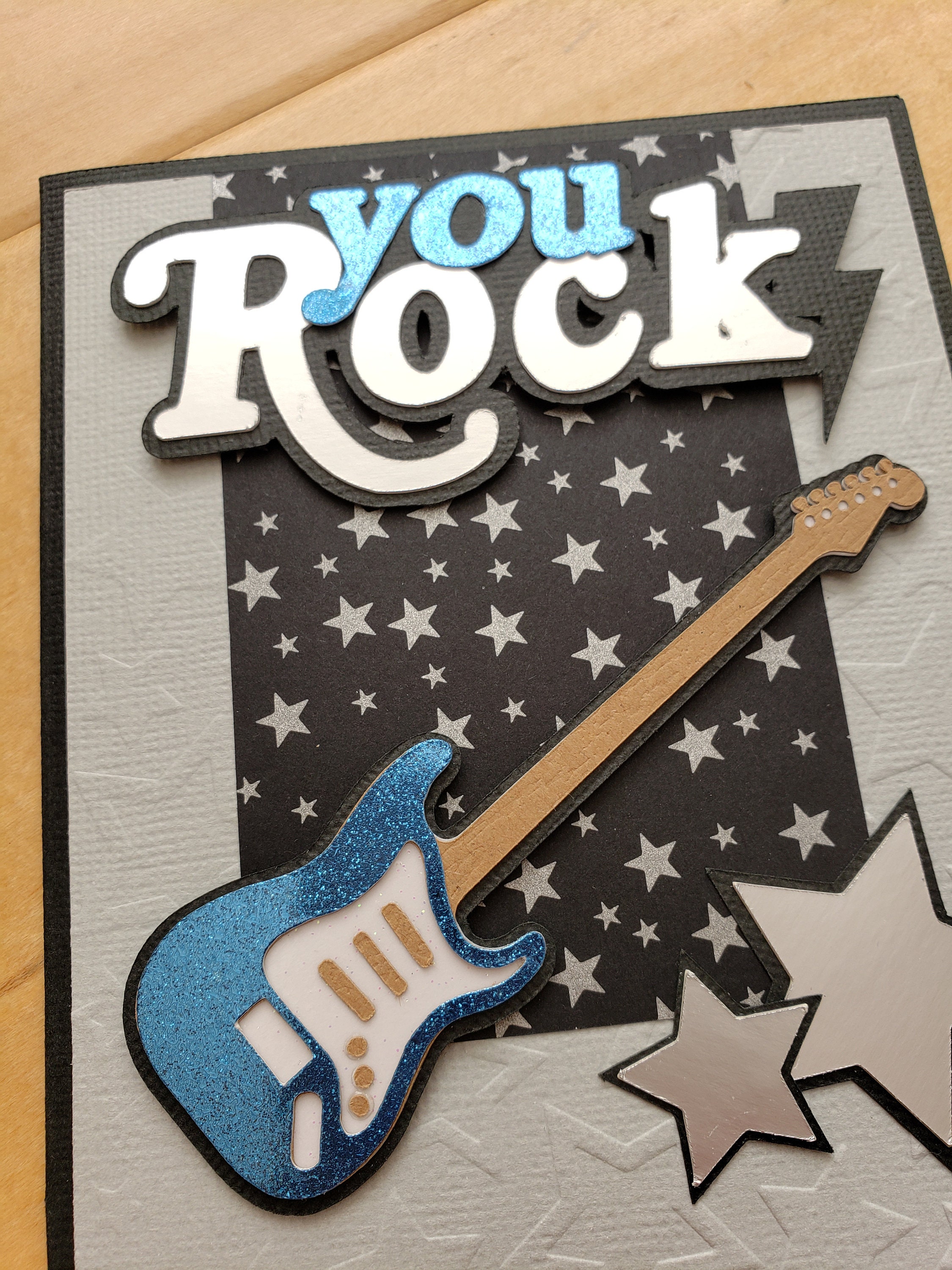 You Rock Guitar Card Birthday Card Thank You Card All - Etsy