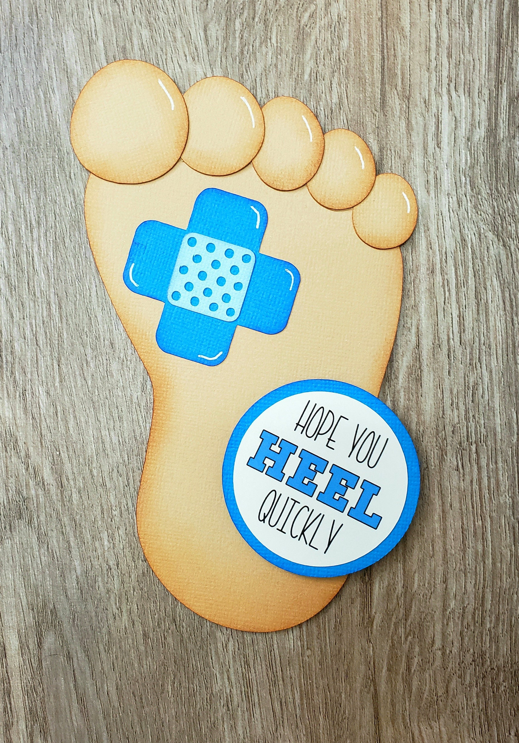 Heel Quickly Get Well Card, Foot Card - Etsy