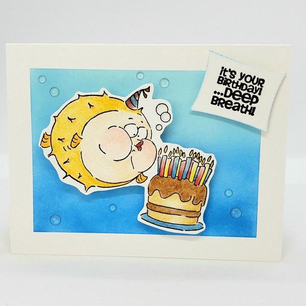 Puffer Fish Birthday Card - Etsy