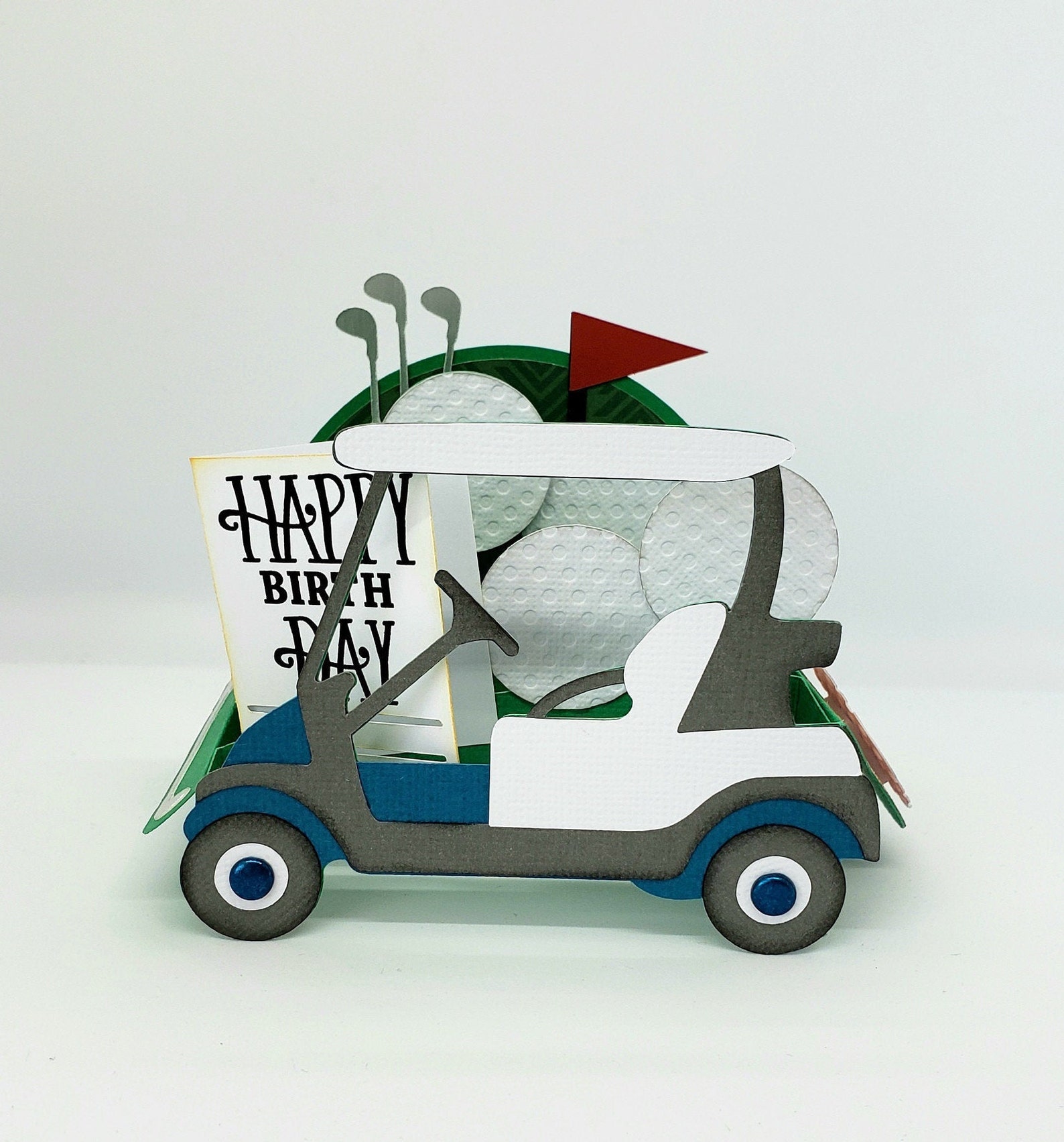 Golf Cart Box Card Father's Day Card Birthday Card - Etsy