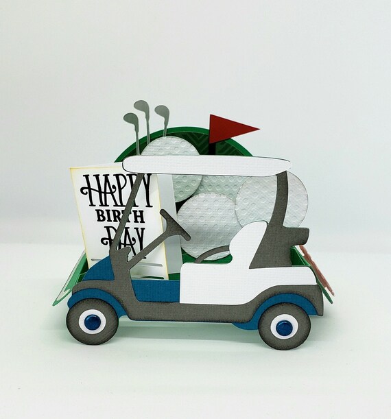 Golf Cart Box Card Father's Day Card Birthday Card - Etsy