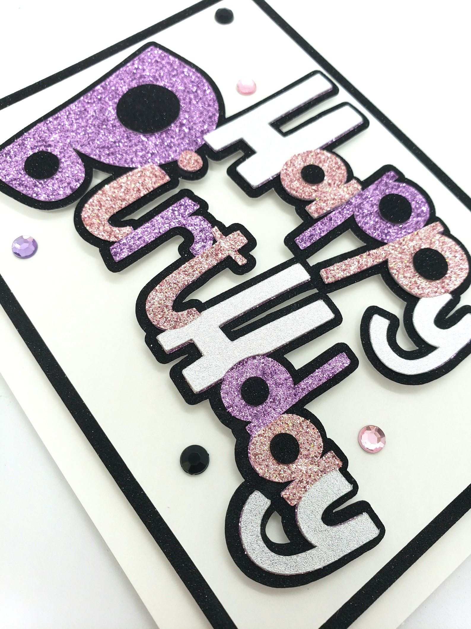 Happy Birthday Glitter Card - Etsy