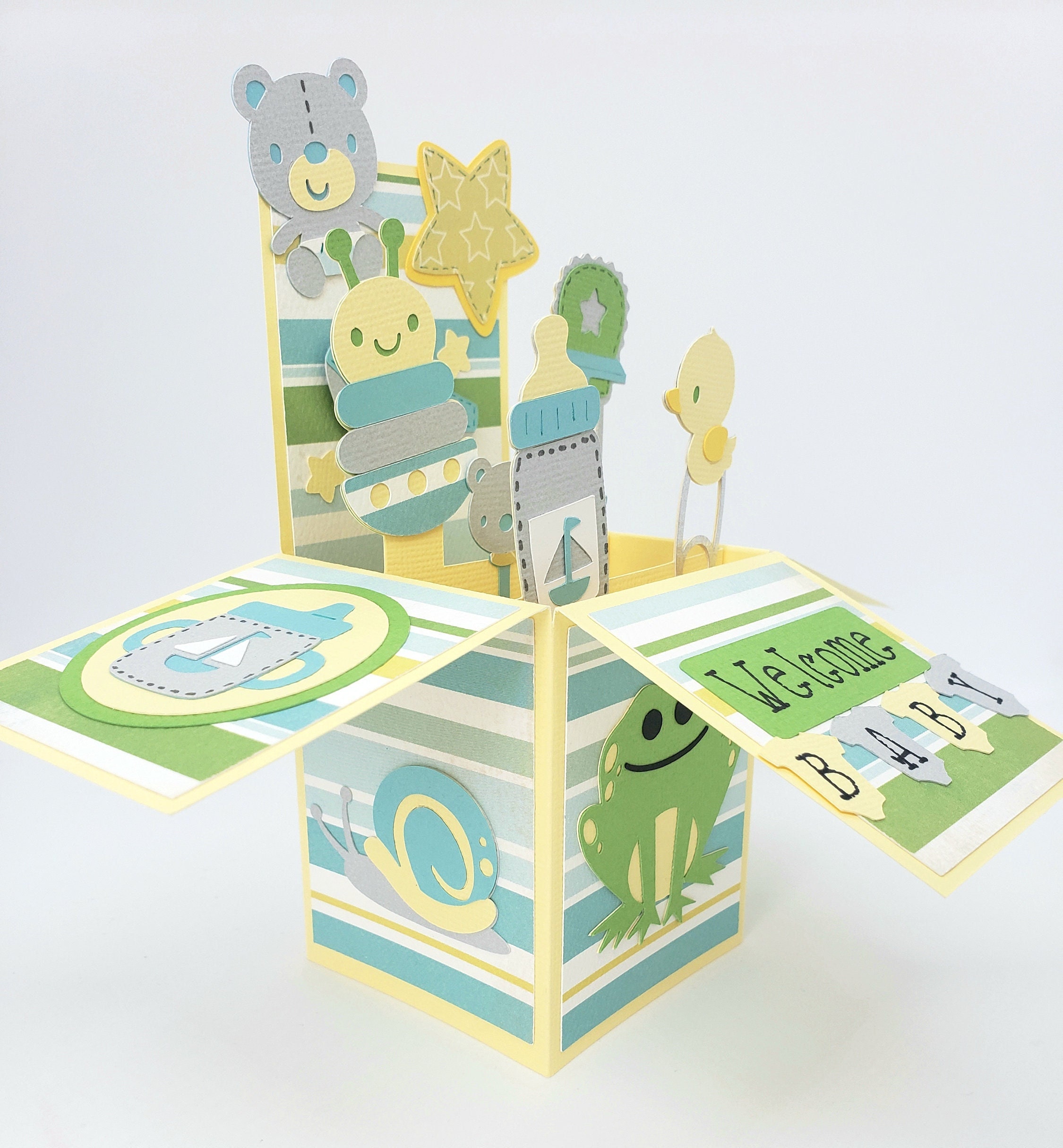 Baby Boy Box Card Baby Shower Card - Etsy