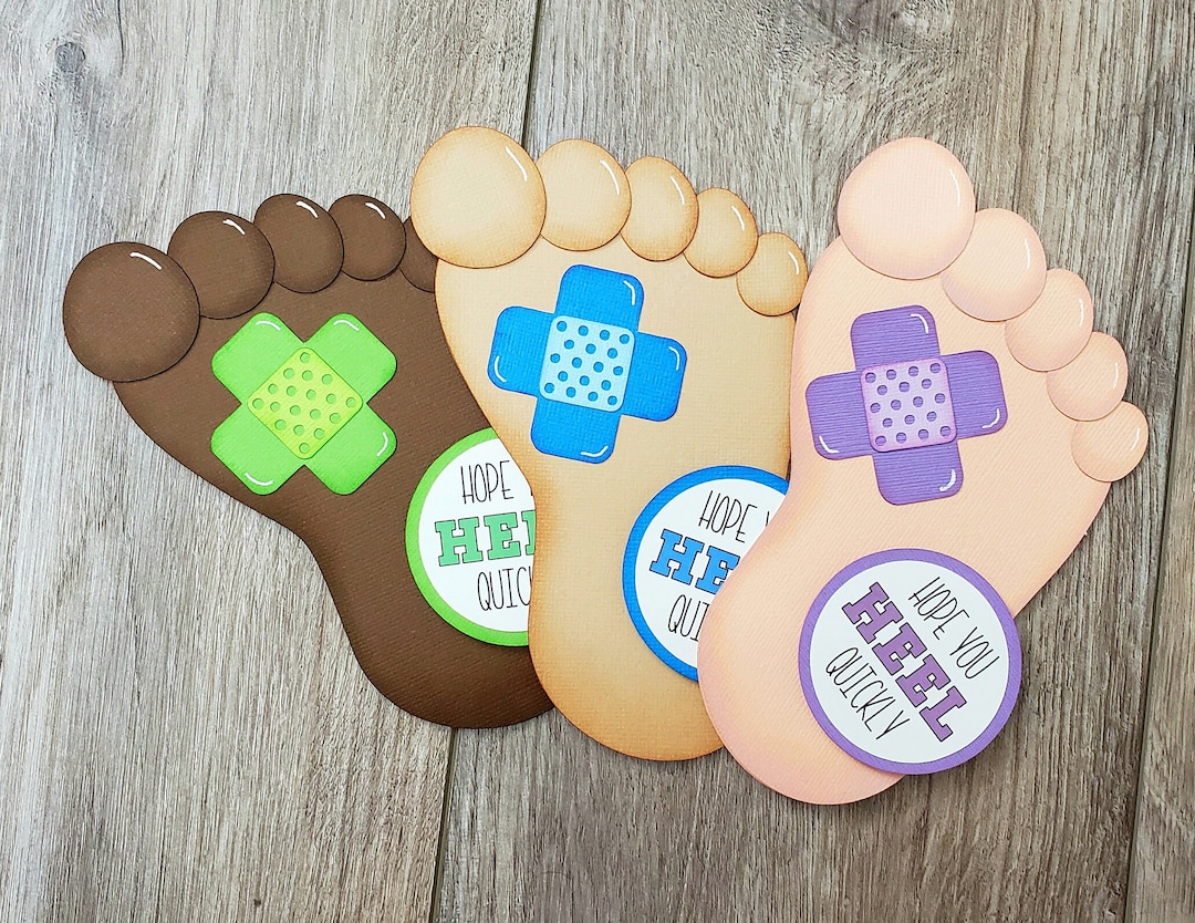 Heel Quickly Get Well Card, Foot Card - Etsy