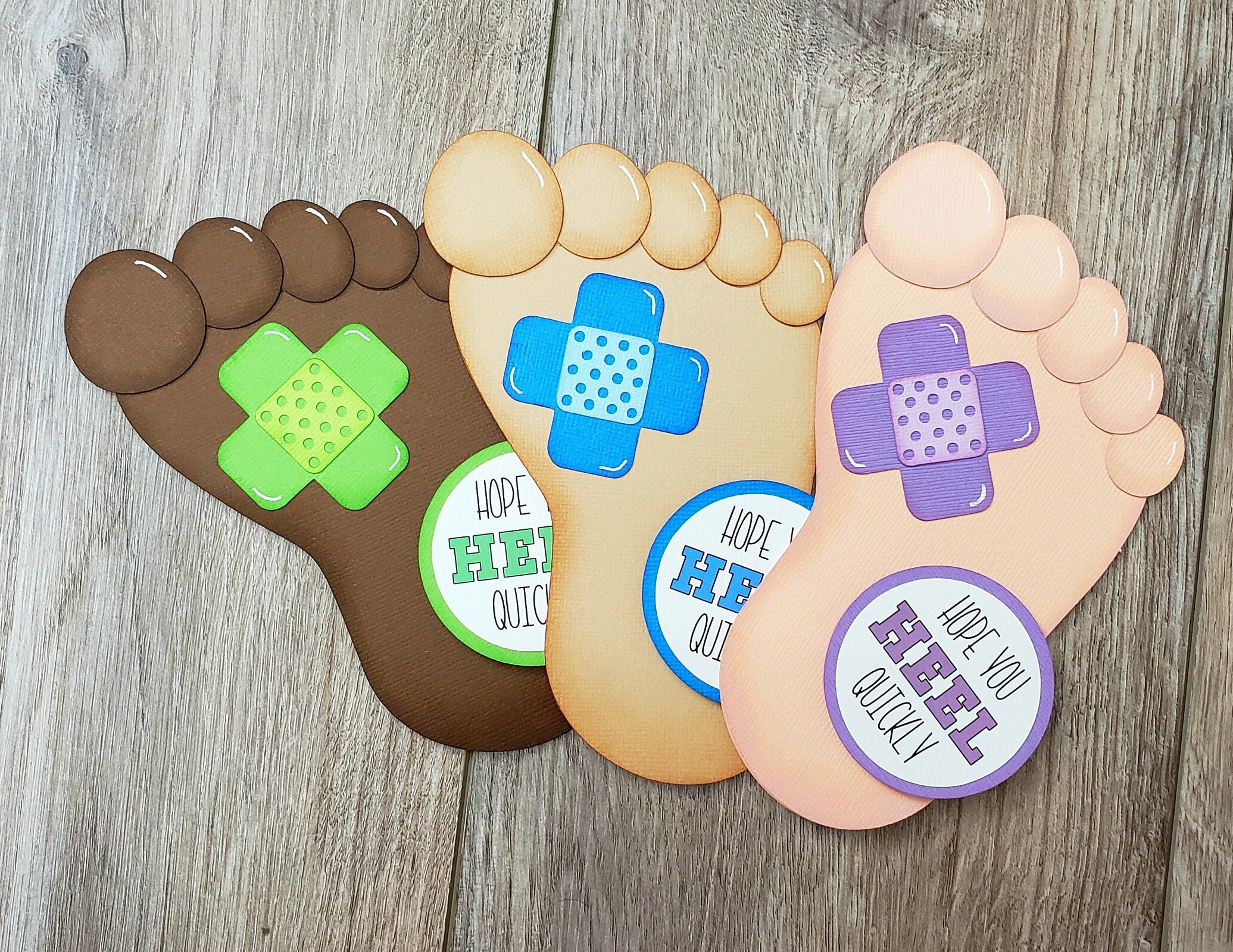 Heel Quickly Get Well Card, Foot Card - Etsy