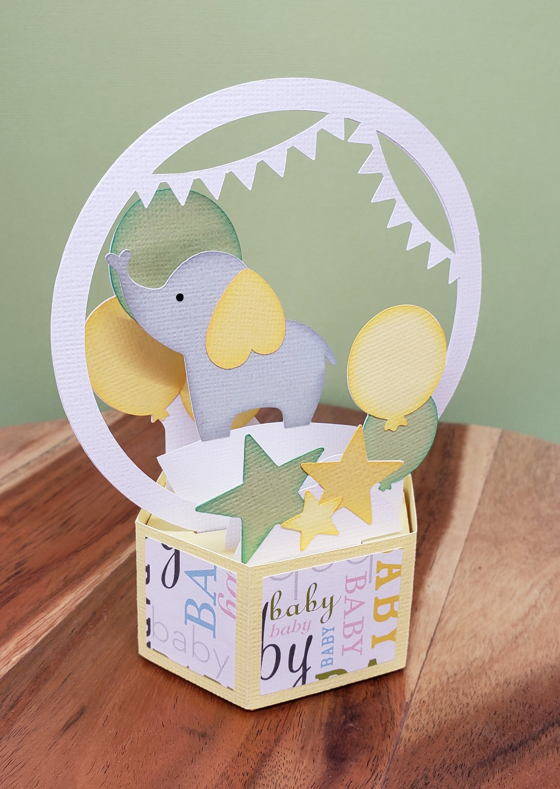 Baby Elephant Pop up Card Baby Shower Card - Etsy