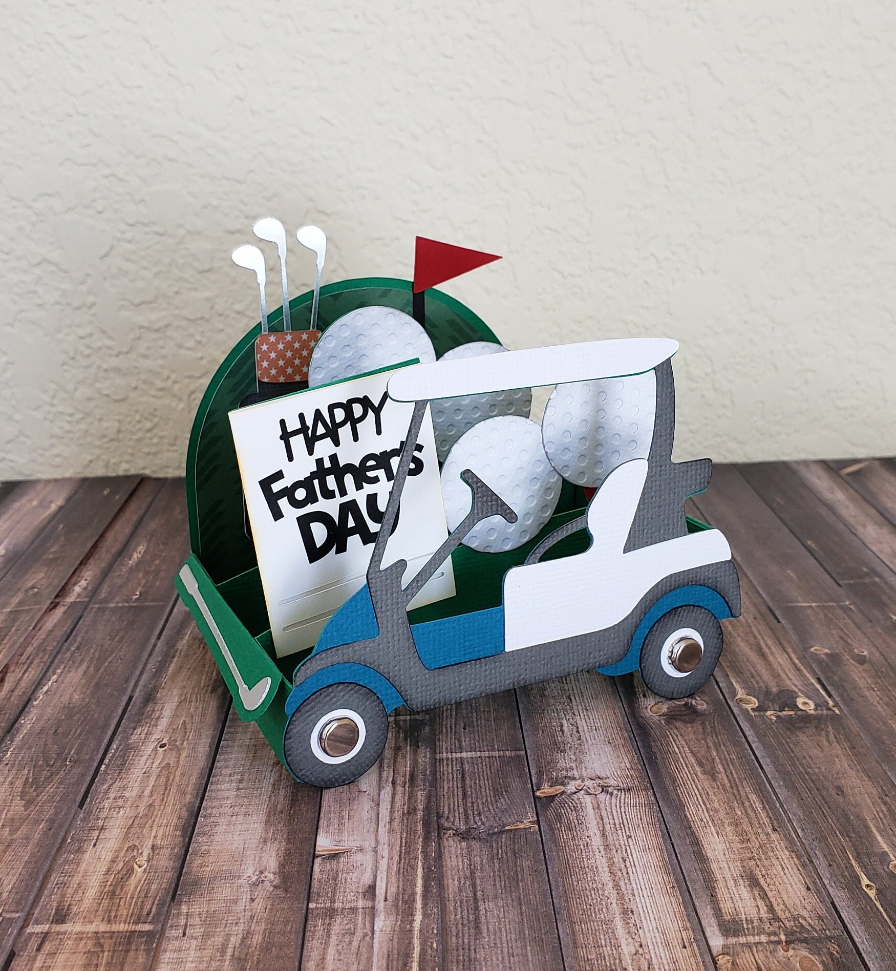 Golf Cart Box Card, Father's Day Card, Birthday Card, Retirement Card ...