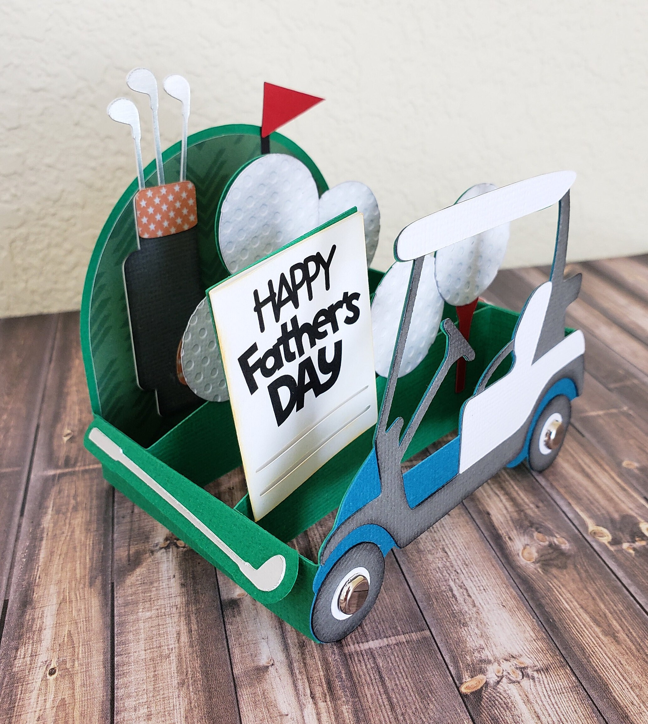 Golf Cart Box Card, Father's Day Card, Birthday Card, Retirement Card ...