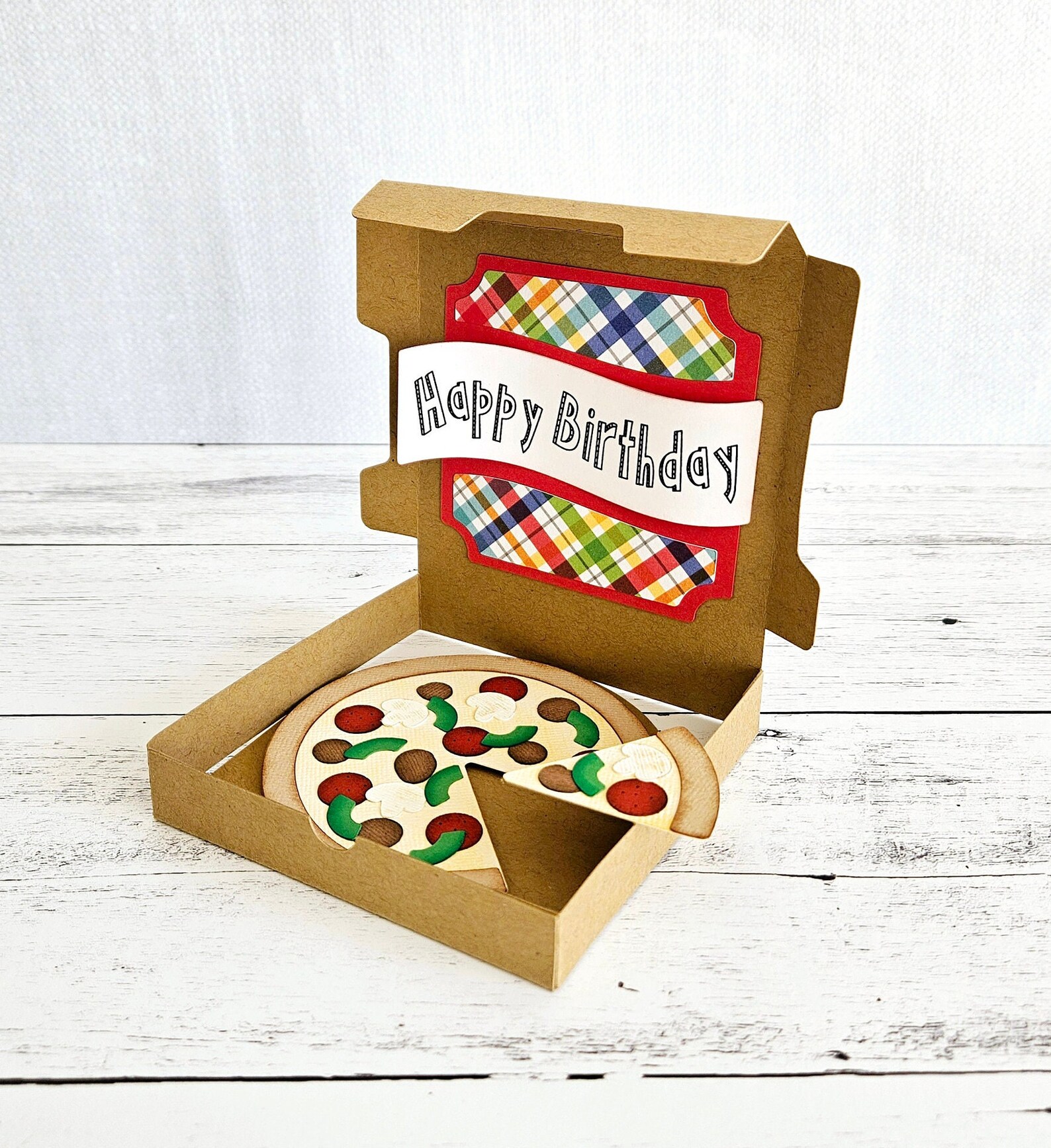 Pizza Box Card, Birthday Card, Father's Day Card, Thank You Card ...