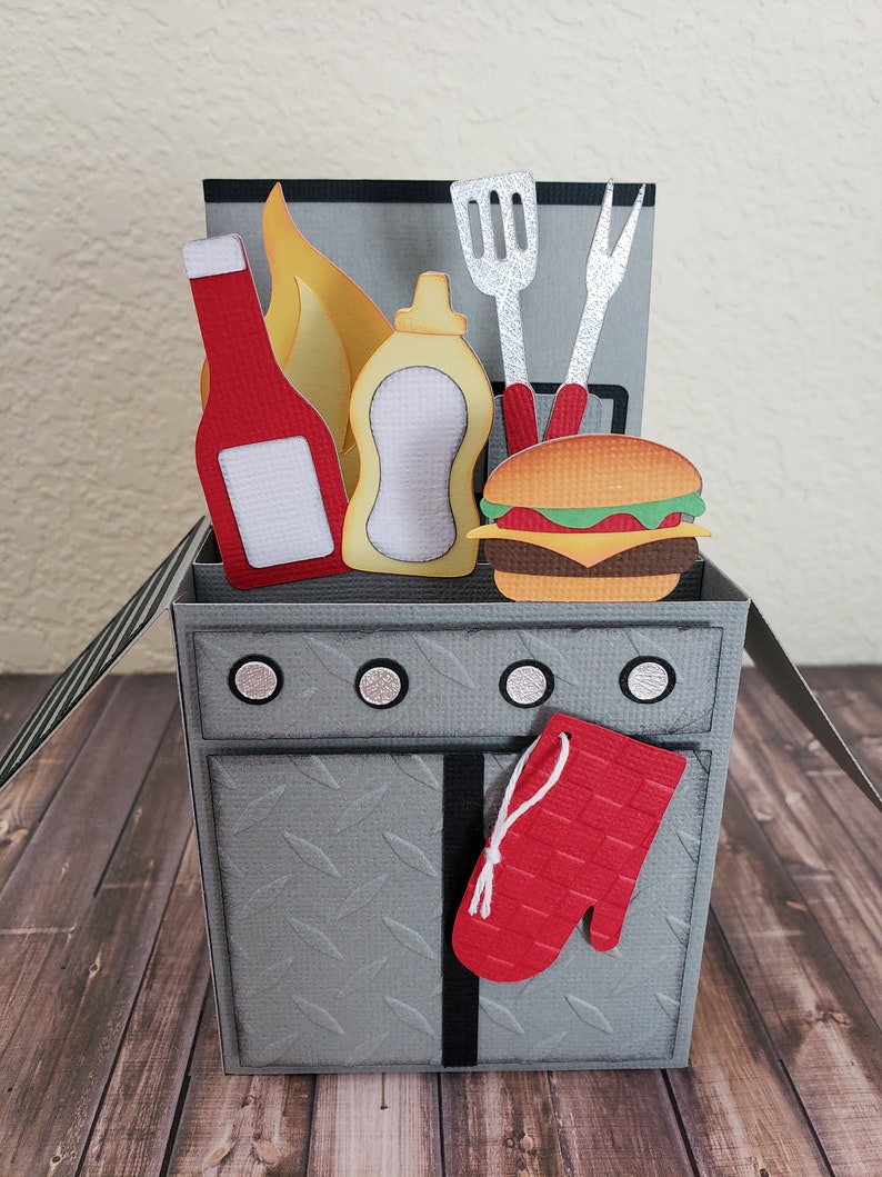 BBQ Grill Pop-up Card: Father's Day, Birthday Box Card - Etsy
